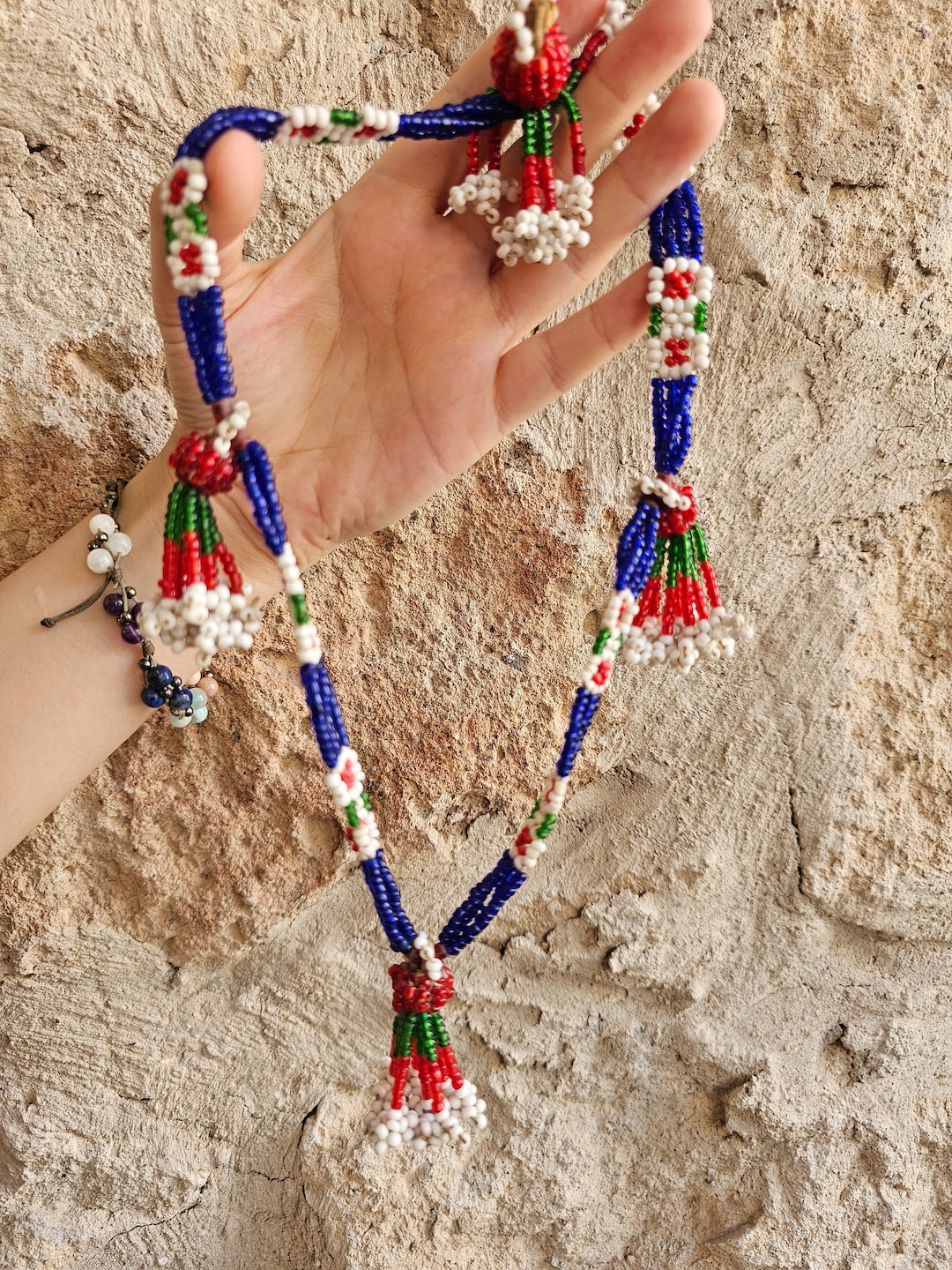Antique Turkish Necklace,anatolian Nomedic Beads Choker, Vintage ...