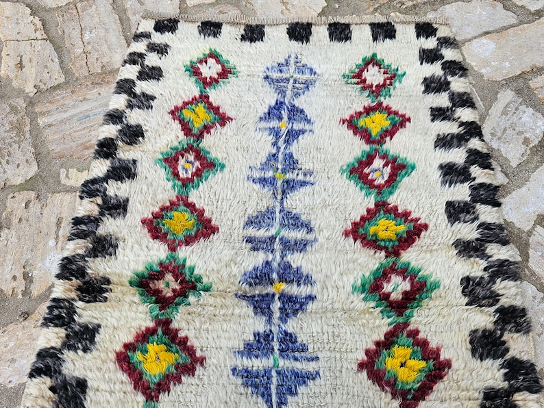Vintage Turkish Tulu Rug: Shaggy Angora Kilim, Ethnic Decor (2'7''x3'10 ...
