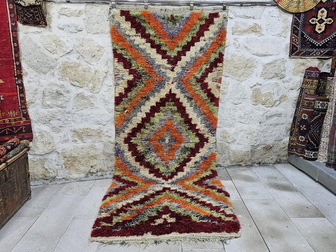 Antique Anatolian Tulu Rug,handmade Turkish Wool Shaggy Rug ...