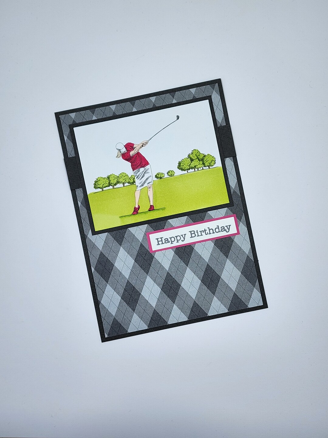 Lady Golfer Card Golf Birthday Card Birthday Wishes Handmade Birthday ...