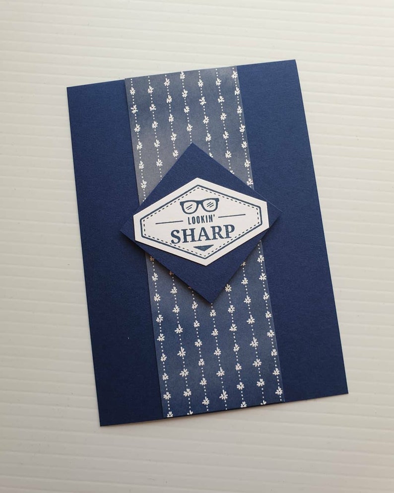 Looking Sharp Masculine Birthday Card Handmade Birthday - Etsy