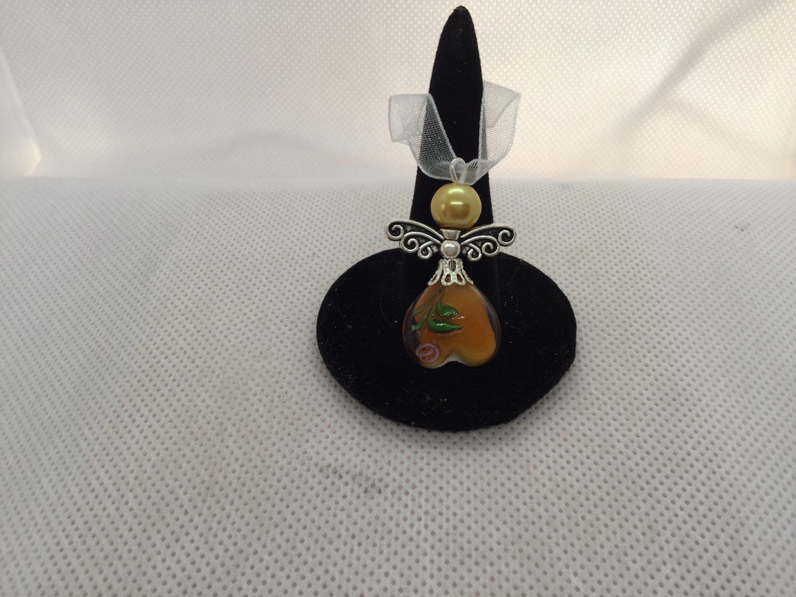 Swirly Angel Heart Charm - Etsy