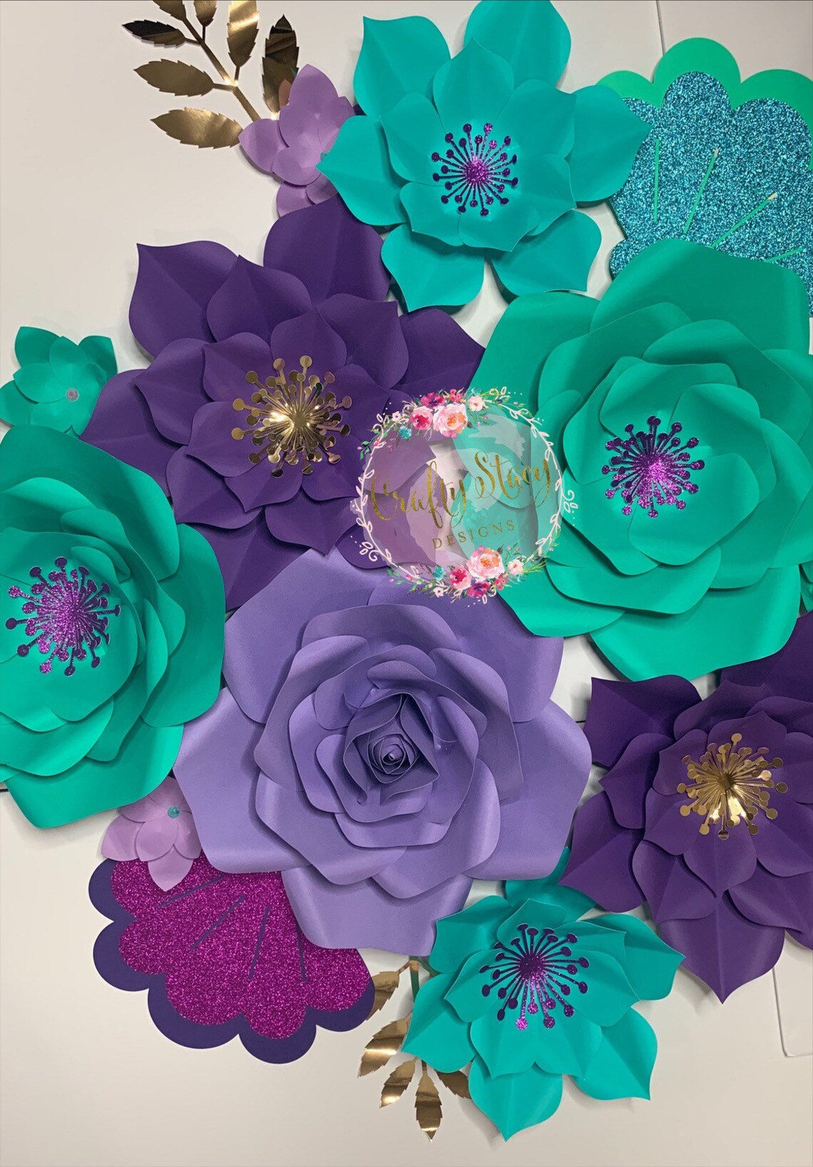 Mermaid Themed Paper Flowers Mermaid Flower Backdrop Mermaid - Etsy