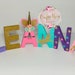 Unicorn Themed Name Unicorn Letters Wooden Unicorn Letters - Etsy