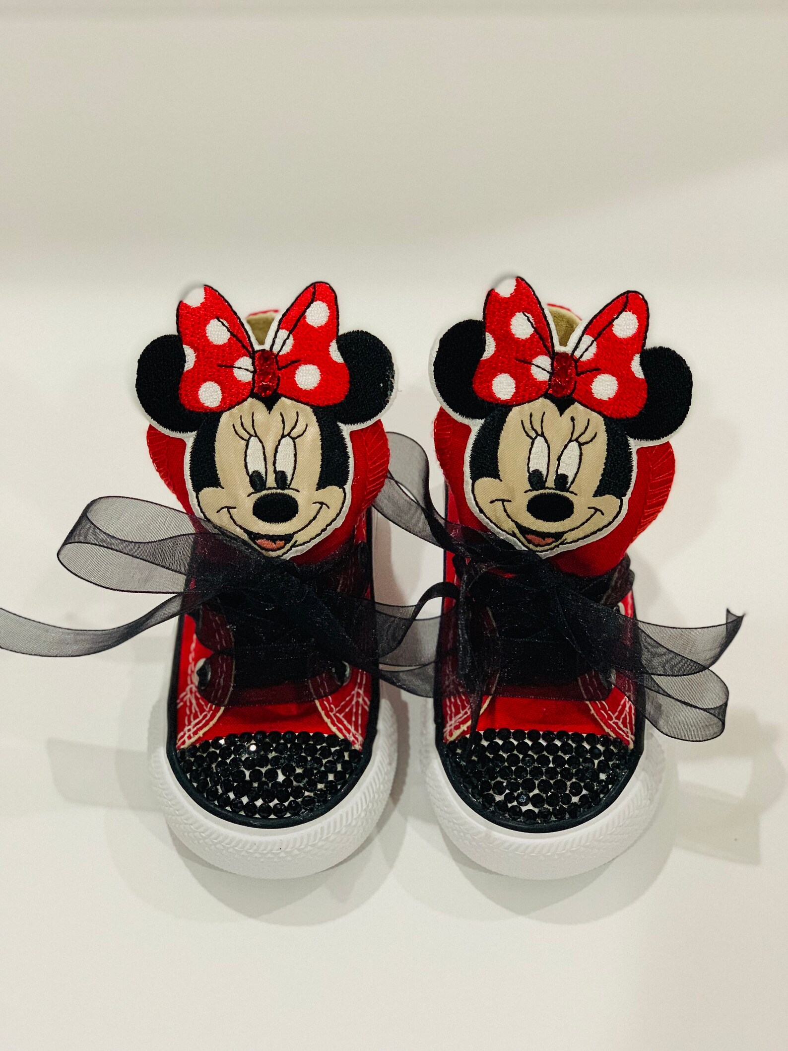 Minnie Mouse Swarovski Converse Minnie Mouse Bling Converse - Etsy