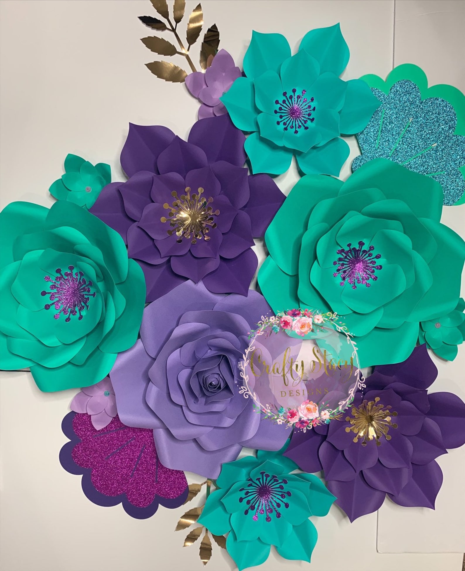 Mermaid Themed Paper Flowers Mermaid Flower Backdrop Mermaid - Etsy