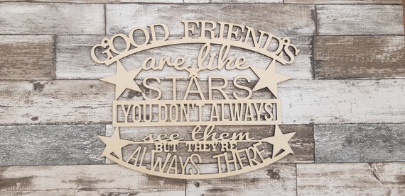 Good Friends Cutout Plaque Sign | Etsy
