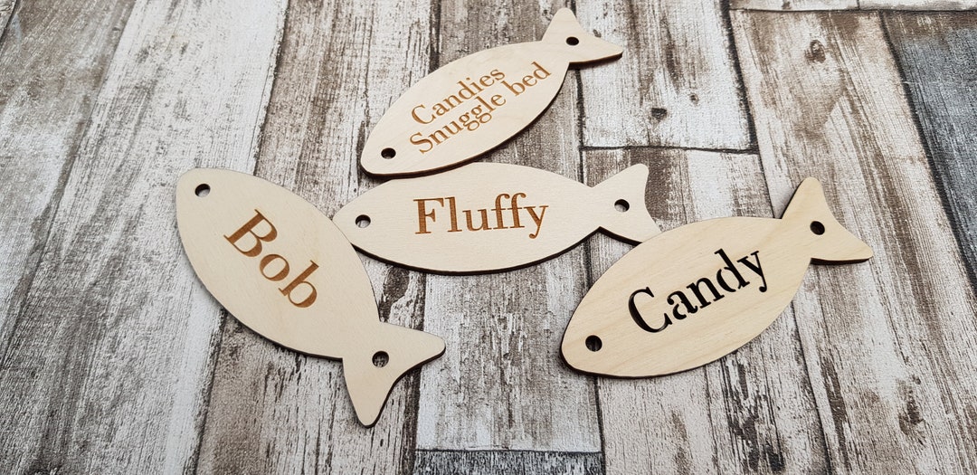 Fish Tags Engraved or Cut Outs - Etsy