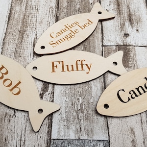 Fish Tags Engraved or Cut Outs - Etsy