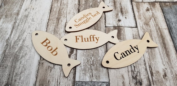 Fish Tags Engraved or Cut Outs | Etsy
