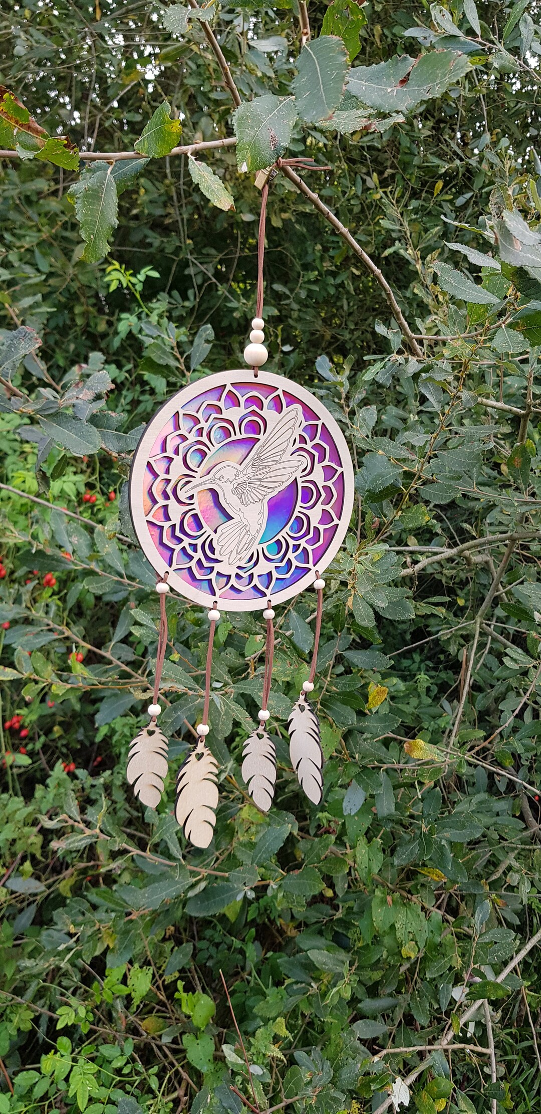 Wind Sun Catcher Dream Catcher Dragon Fly Butterfly Humming Bird Tree ...