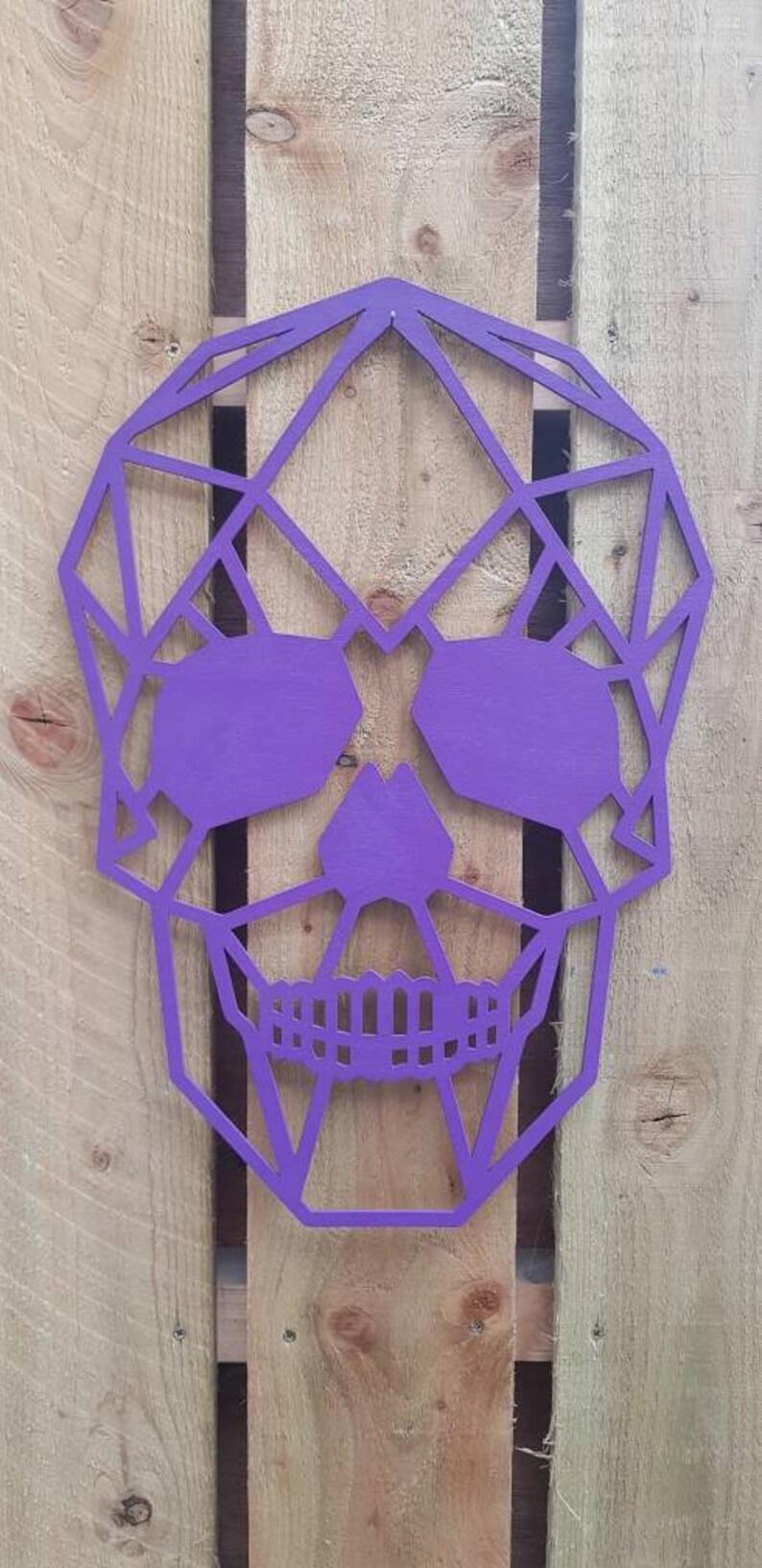 Giant Skull Geometric Wall Decor Art | Etsy