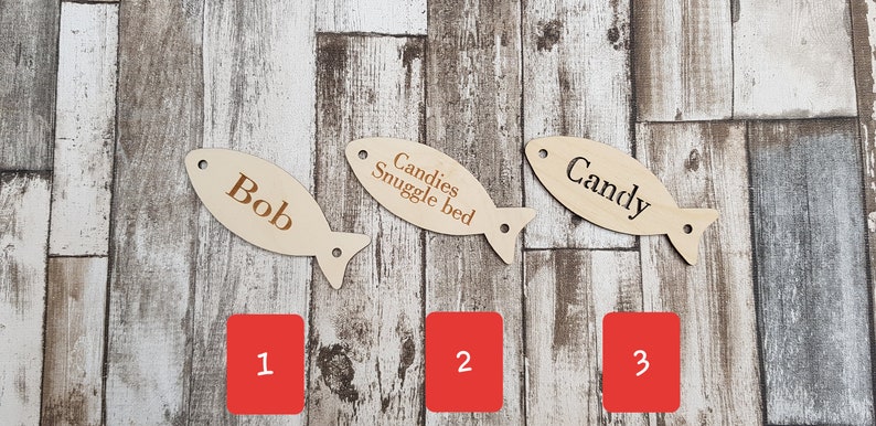 Fish Tags Engraved or Cut Outs | Etsy