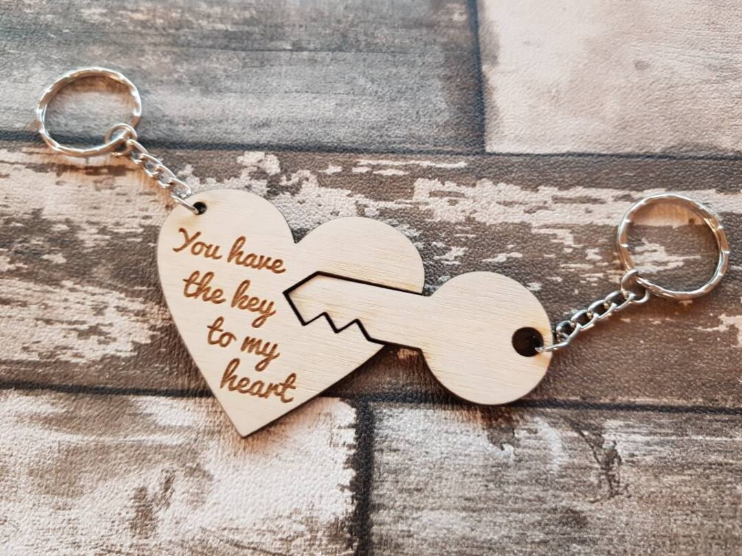 You Have the Key to My Heart Double Keyring - Etsy