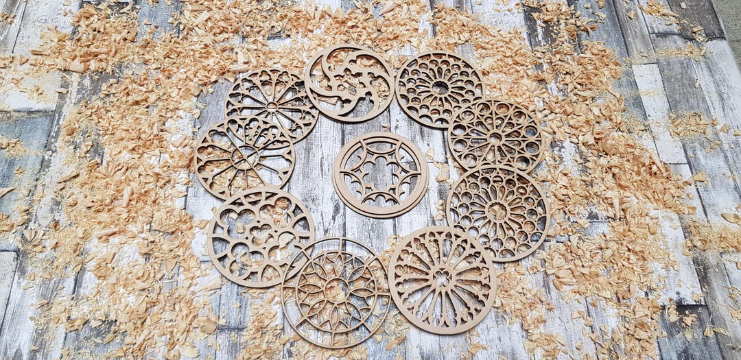 Church Style Gothic Cathedral Round Rose Window Frame Craft Blanks - Etsy
