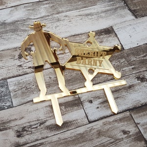 Sheriff / Deputy Cake Topper Personalised or Blank - Etsy