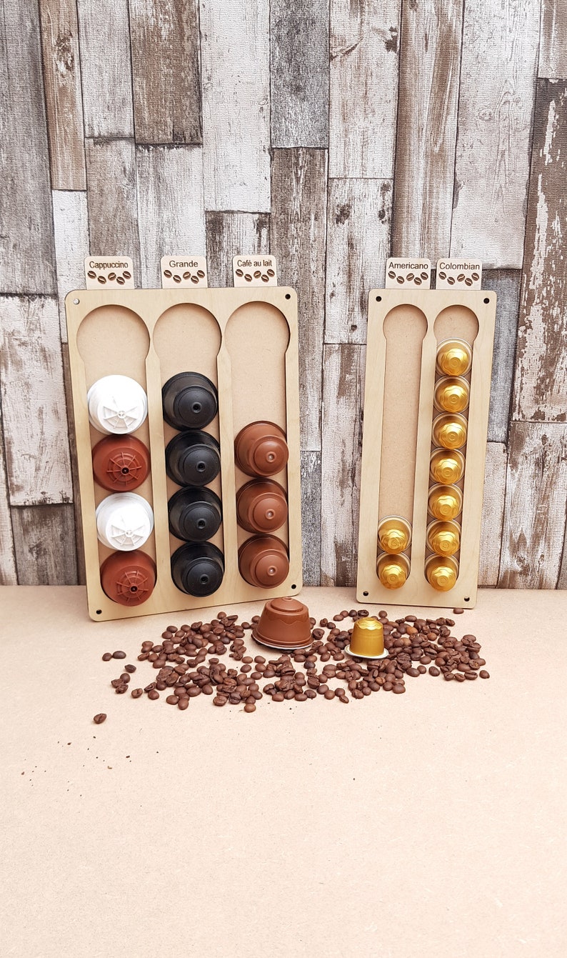 Coffee Pod Holder Display Storage With Interchangeable Names Nespresso ...