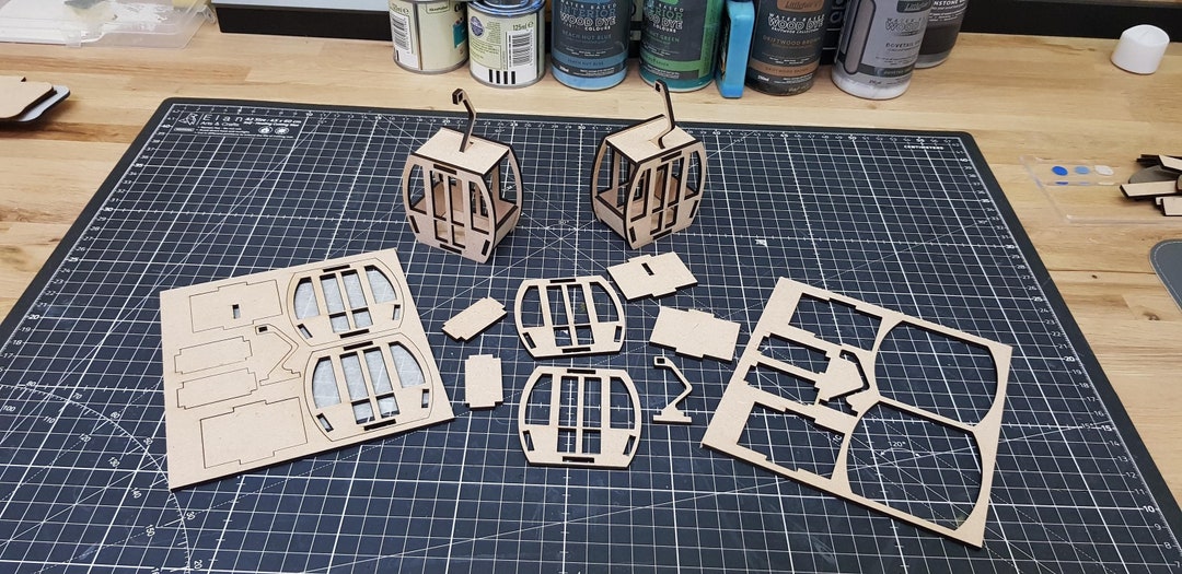Mini Ski Lift Gondola Laser Cut Assembly Kit - Etsy