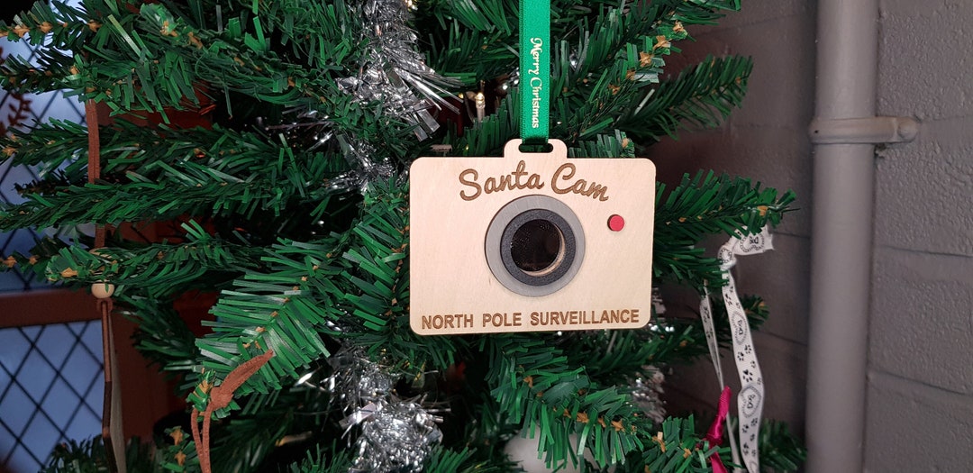 Santa Cam Christmas Tree Decoration Father Christmas Kids Fun Bauble - Etsy