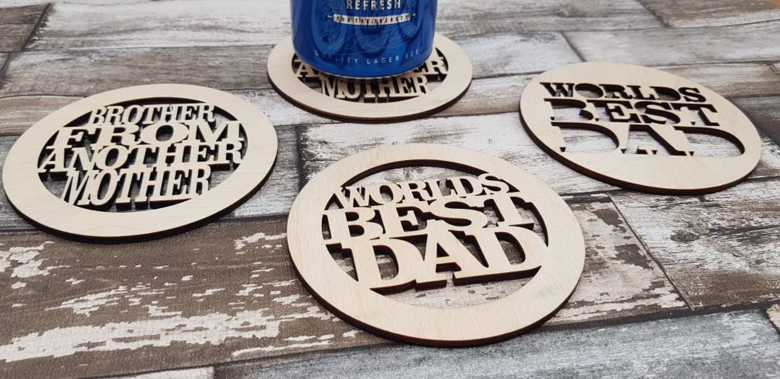 Worlds Best Dad Coaster Fathers Day Gift - Etsy