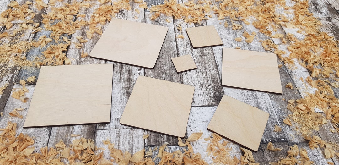 40mm X 100mm Rectangle MDF Craft Blanks 3mm Thick Laser Cut 40x100mm ...