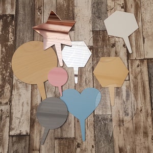 Cake Topper Blank Wood or Acrylic All Shapes and Sizes - Etsy