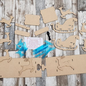 Santa Sleigh Model Assembly Kit Father Christmas - Etsy
