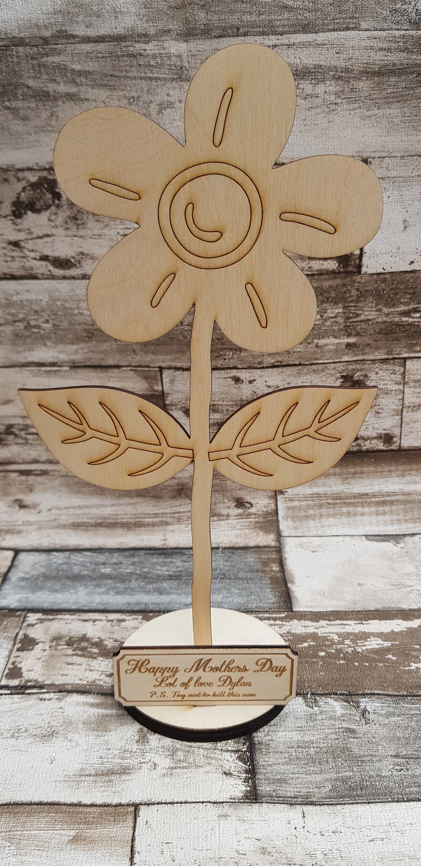 Paint Your Own Wooden Flower and Base Mothers Day Gift - Etsy