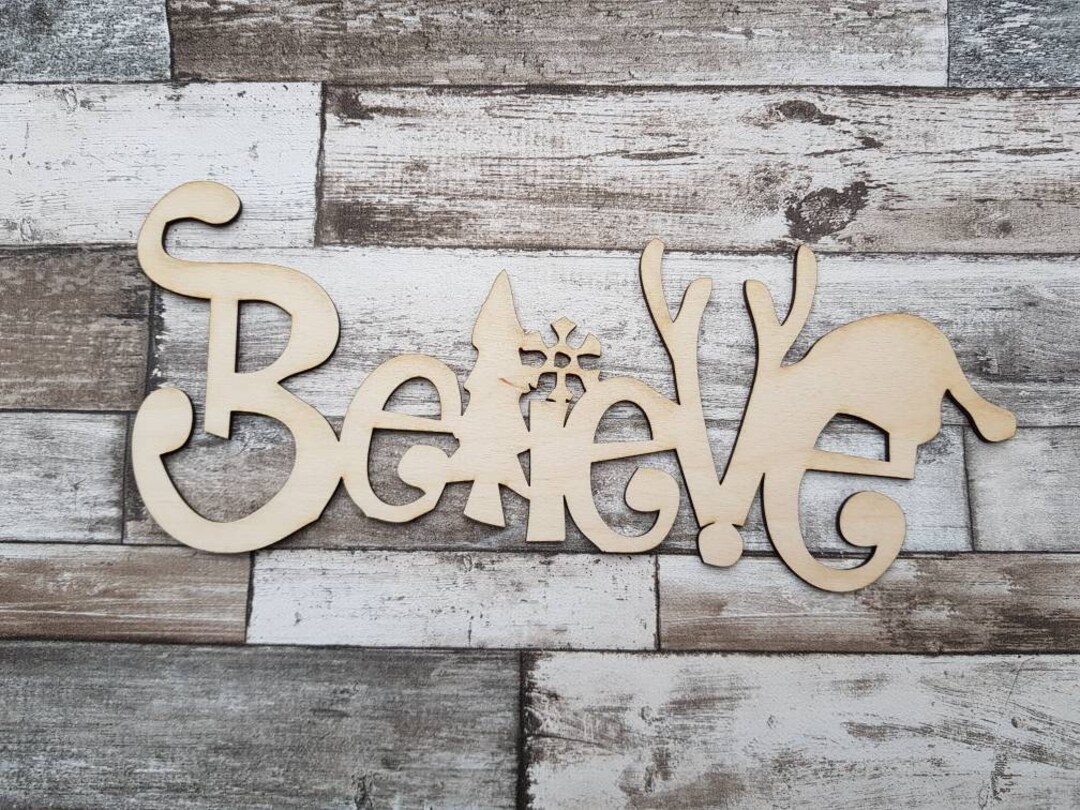 Christmas Believe Craft Blank - Etsy