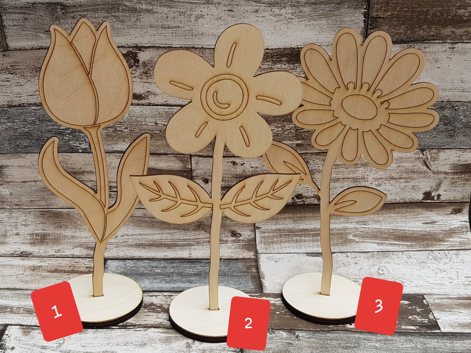Paint Your Own Wooden Flower and Base Mothers Day Gift - Etsy