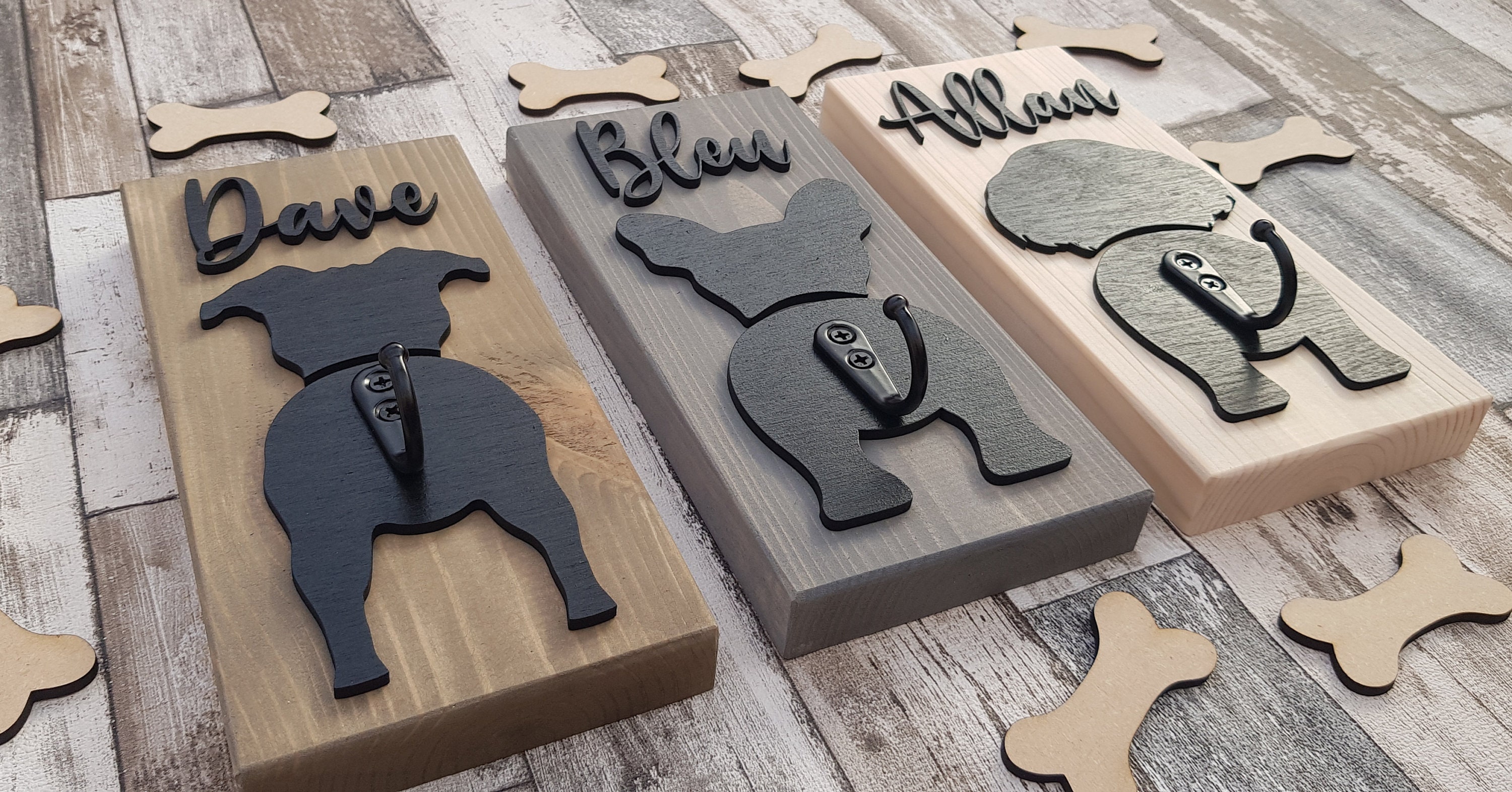 Dog Shaped Wall Lead Holder Customised - Etsy UK