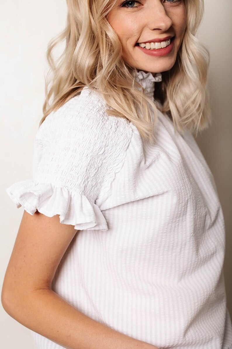 PDF Print at Home Sewing Pattern Shirred Collar Boston Top - Etsy