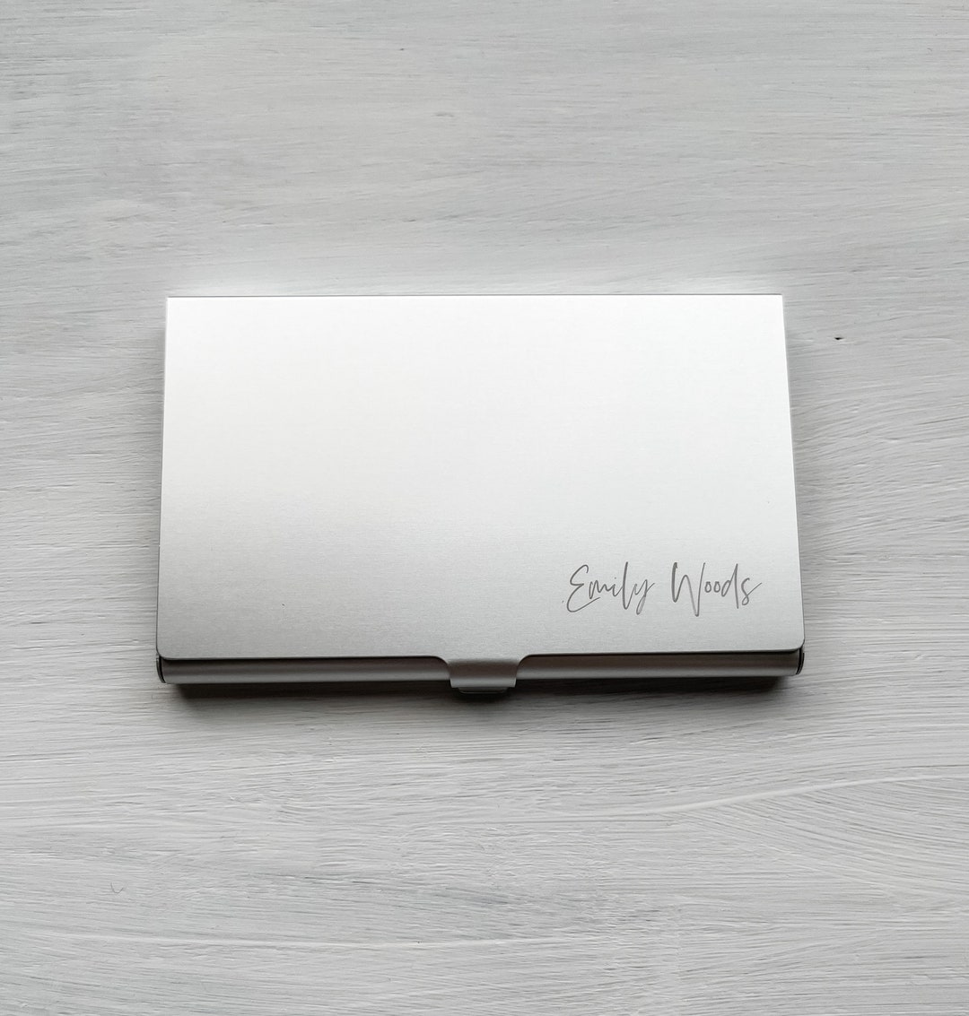 Silver Card Case Wallet metal Card Case, Business Card Case, Metal ...