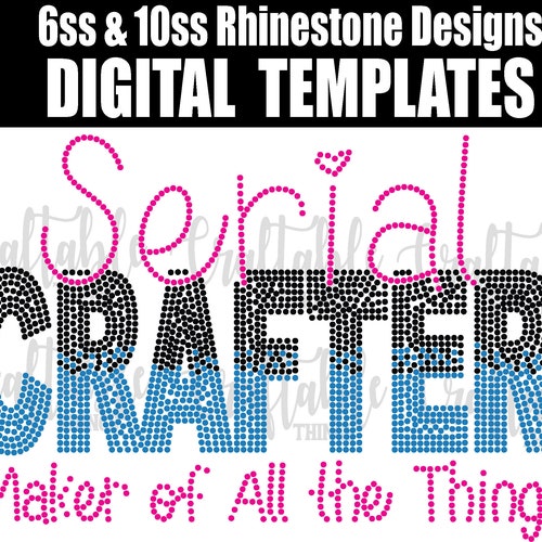 Serial Crafter Digital Rhinestone Template Ss10 & Ss6 - Etsy