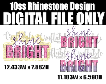 SPOILED Digital Rhinestone Template - Ss10 Hotfix Rhinestones - Svg ...
