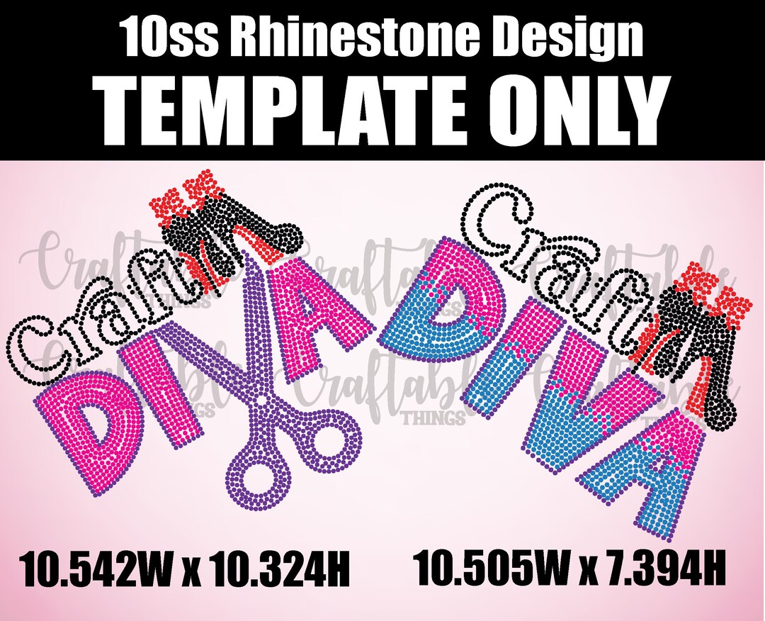 CRAFT DIVA | Digital Rhinestone Template | Ss10 Hotfix Rhinestones ...