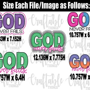 God Never Fails Bundle| Digital Rhinestone Template | Ss10 Hotfix ...