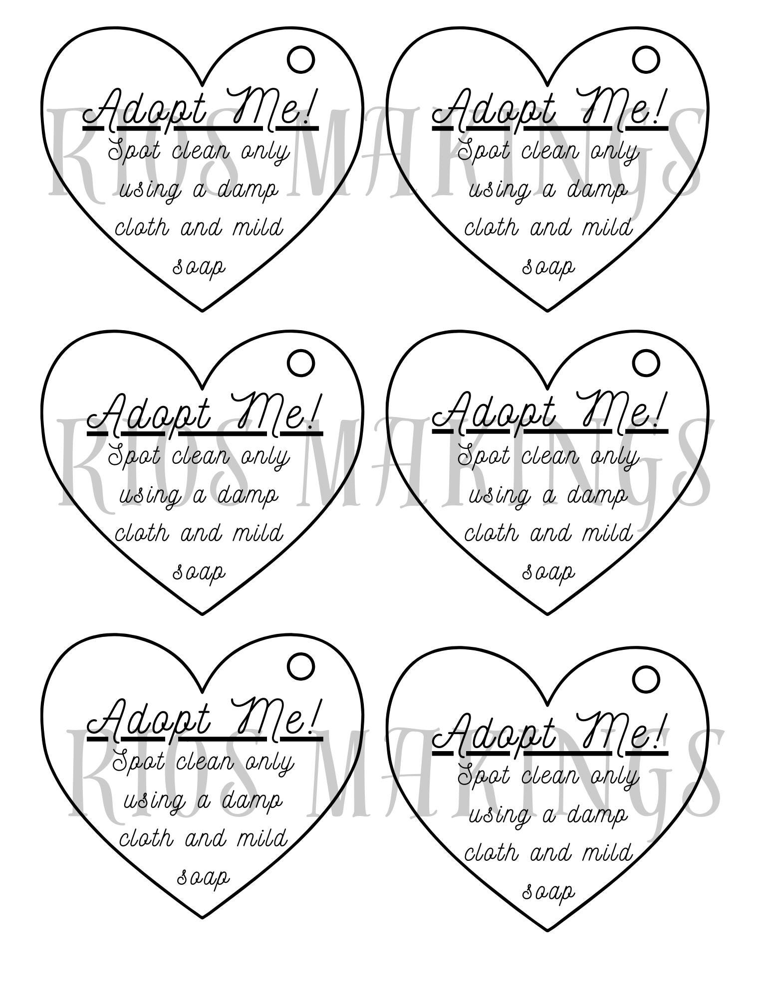 Amigurumi Adoption Tags & Certificate | Printable Market Tags | Crochet ...