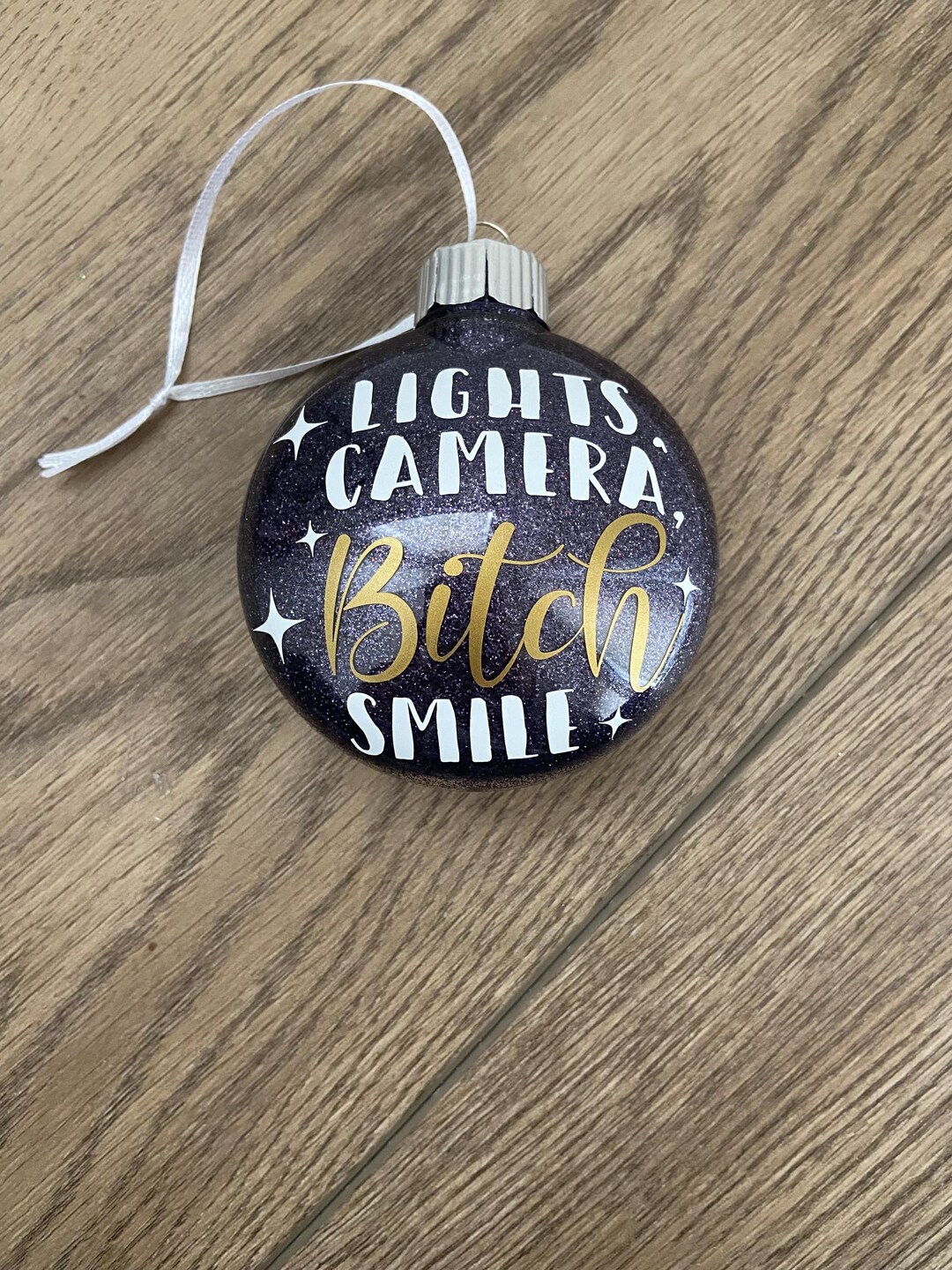 Lights Camera B!tch Smile Glitter Ornament - Pop Star Inspired ...