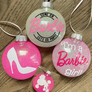 Personalized B.arbie Inspired Glitter Name Ornament - Etsy Canada
