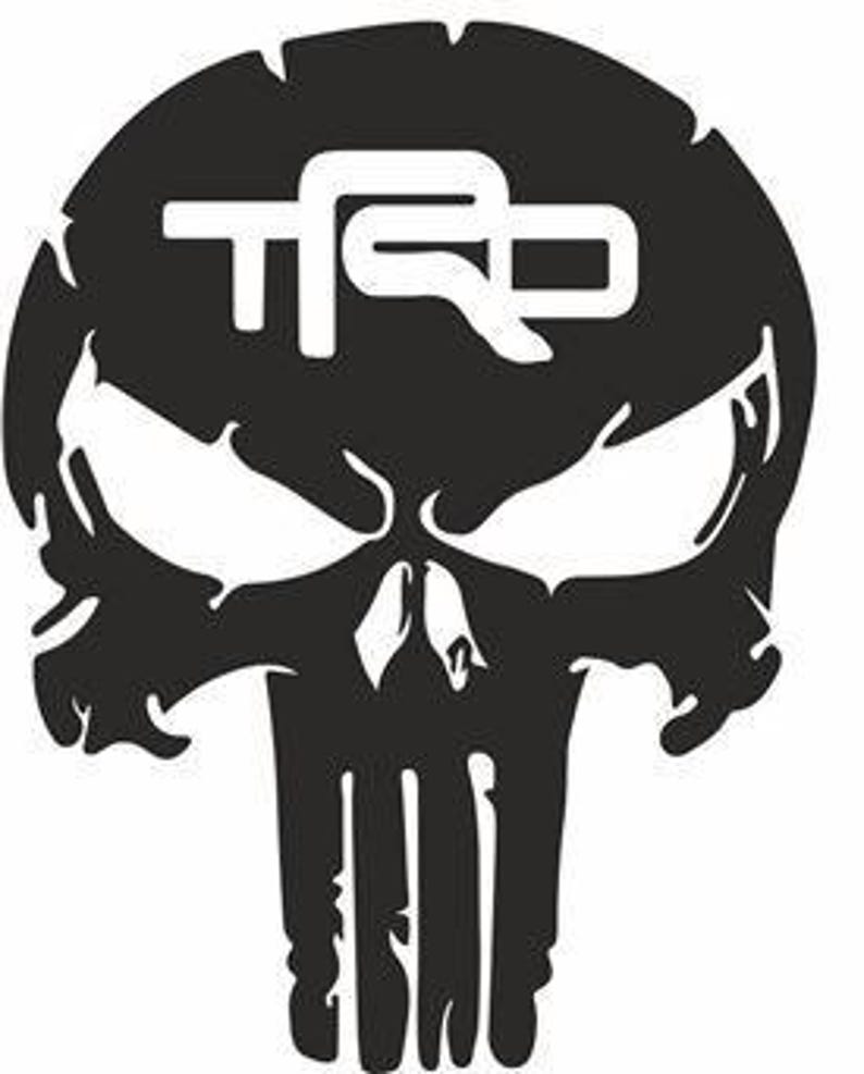 TRD PUNISHER SHULL Decal Logo Sticker Vinyl Toyota Scion Sports Racing ...