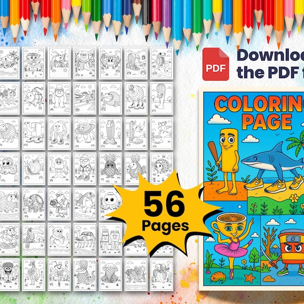 Steal a Brainrot Colouring Pages Printable - Etsy