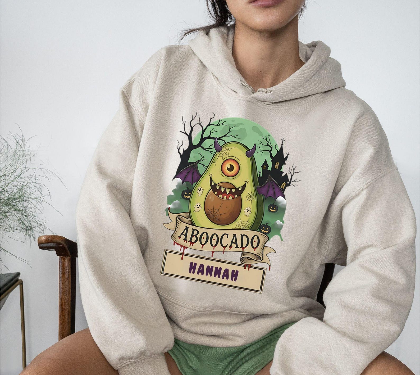 Spooky Avocado Halloween Clipart | Cute Monster Avocado PNG | Creepy ...