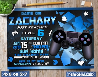 Gaming invitation | Etsy