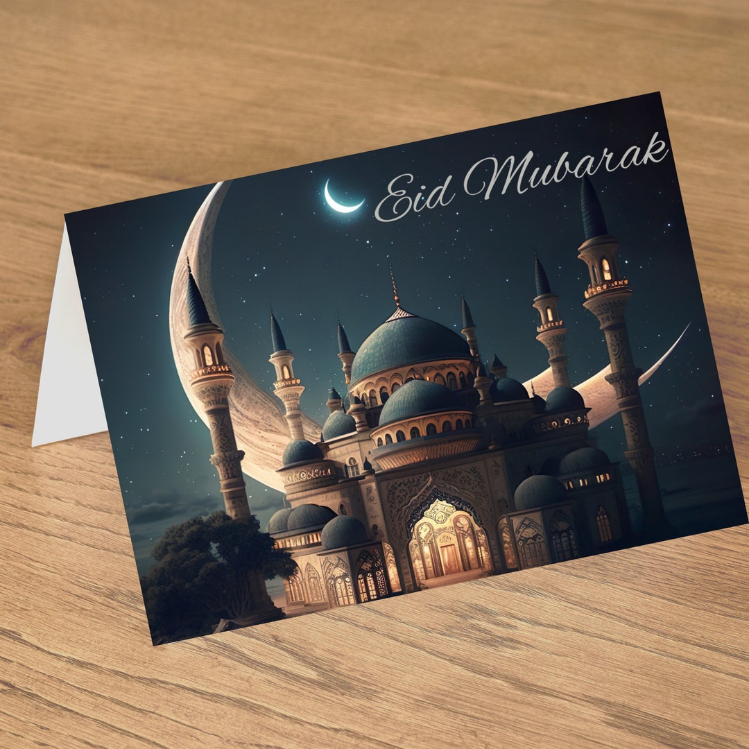 Printable Eid Card- Eid Mubarak - Happy Eid Card- DIGITAL DOWNLOAD ...