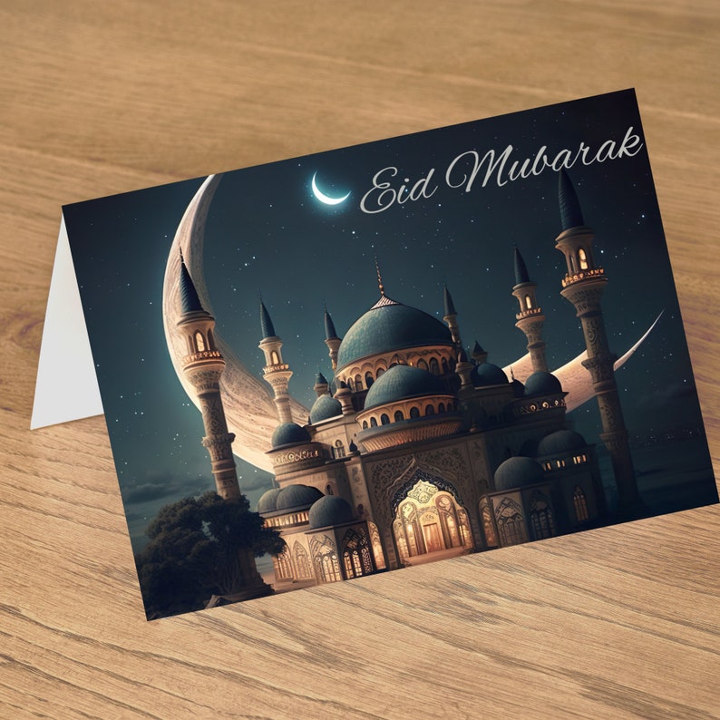 Printable Eid Card- Eid Mubarak - Happy Eid Card- DIGITAL DOWNLOAD - Eid Mubarak Card - DIY Eid ...