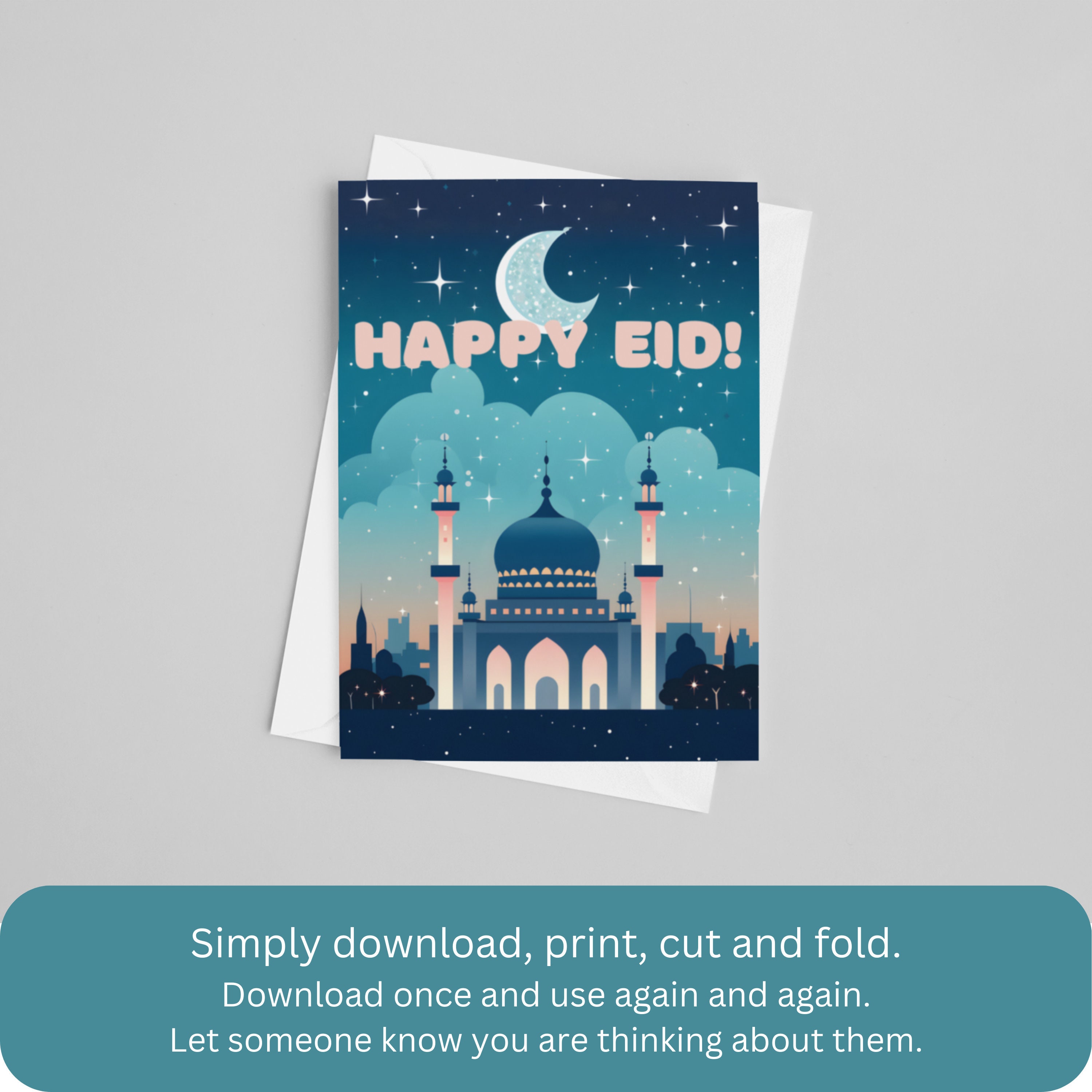 Printable Eid Cards - Happy Eid Card- Eid Cards for Kids - Eid Gift for Kids- DIGITAL DOWNLOAD ...