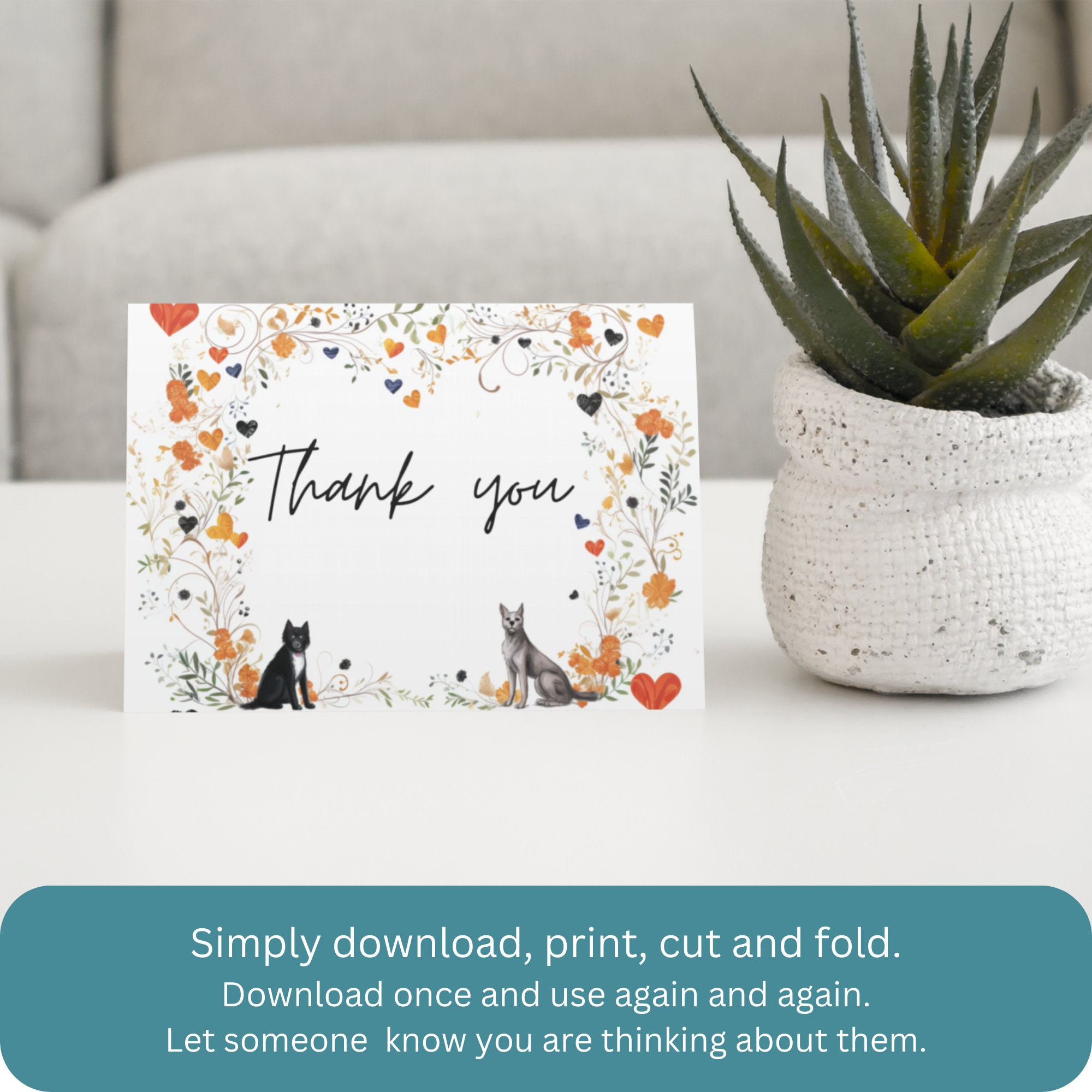 Thank You Card - Vet Tech Card - Vet Tech Week - Groomer Card- Pet ...