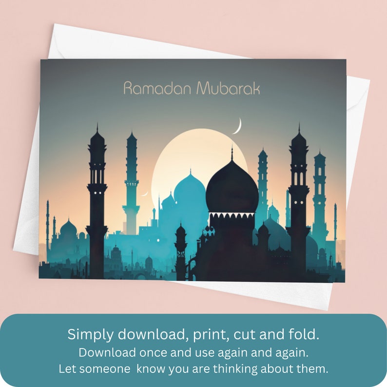 Printable Ramadan Card Ramadan Mubarak Happy Ramadan Card DIGITAL ...