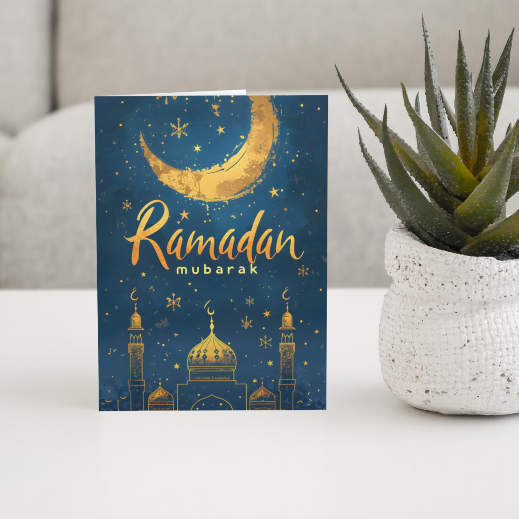 Printable Ramadan Card- Ramadan Mubarak - Happy Ramadan Card- DIGITAL ...